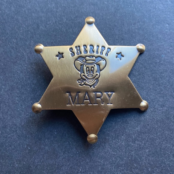 Disney | Other | Disneys Sheriff Mickey Mouse Badge With Mary | Poshmark